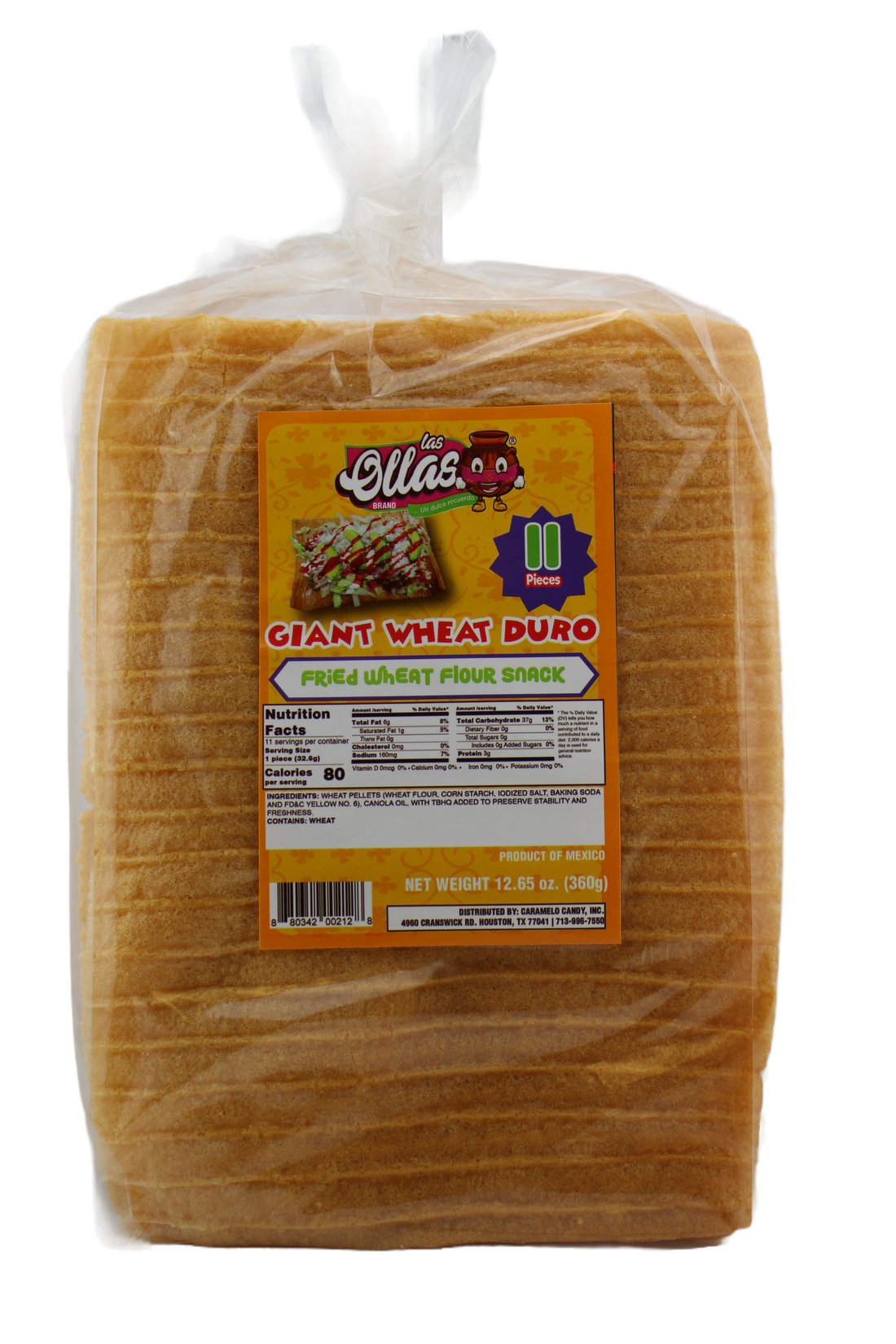 LAS OLLAS GIANT (PUFFED) WHEAT SNACK 12/12.65 OZ. 880342002128 BY ...